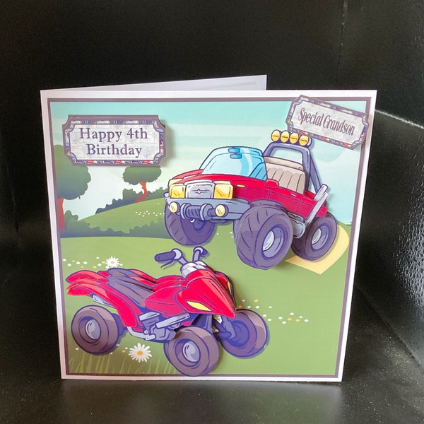 Quad Bike Birthday Card - Etsy