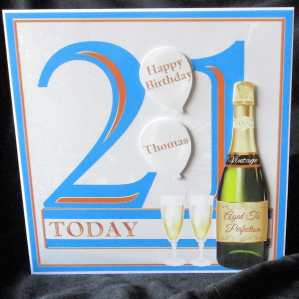 21st Birthday Cards Male Uk - Etsy
