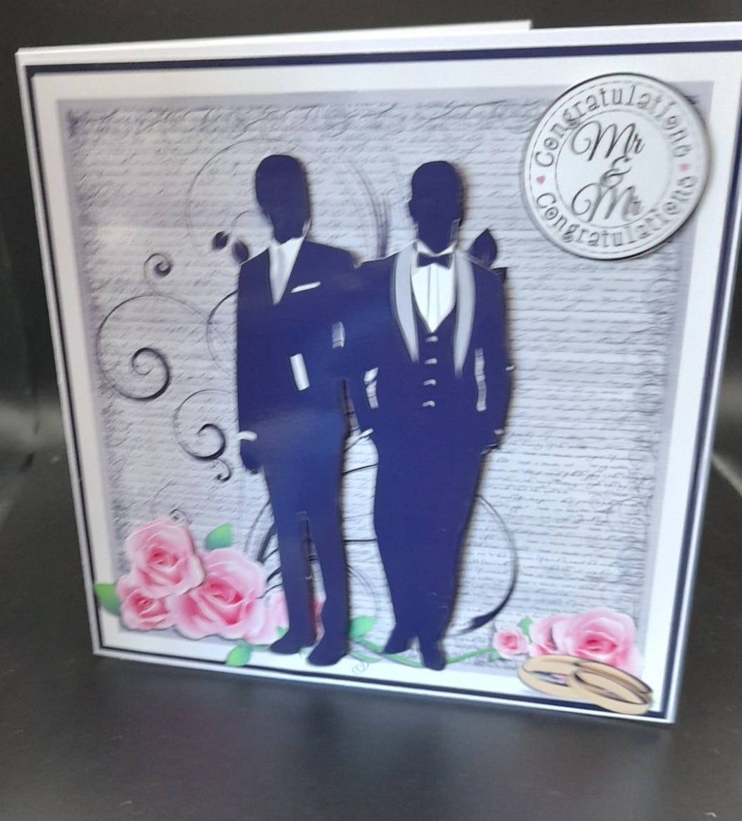 Mr & Mr Wedding Card Gay Couple Wedding Card Civil - Etsy