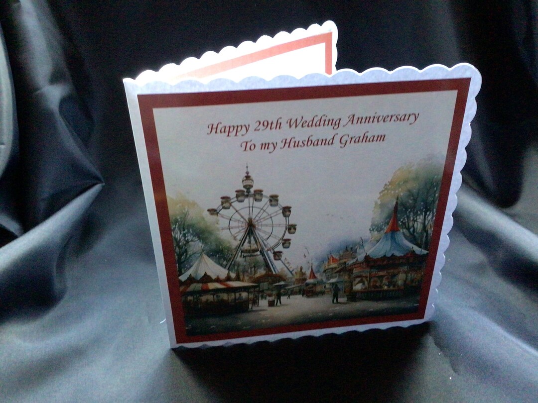 Fairground Anniversary Card Husband Dad Card Personalise - Etsy
