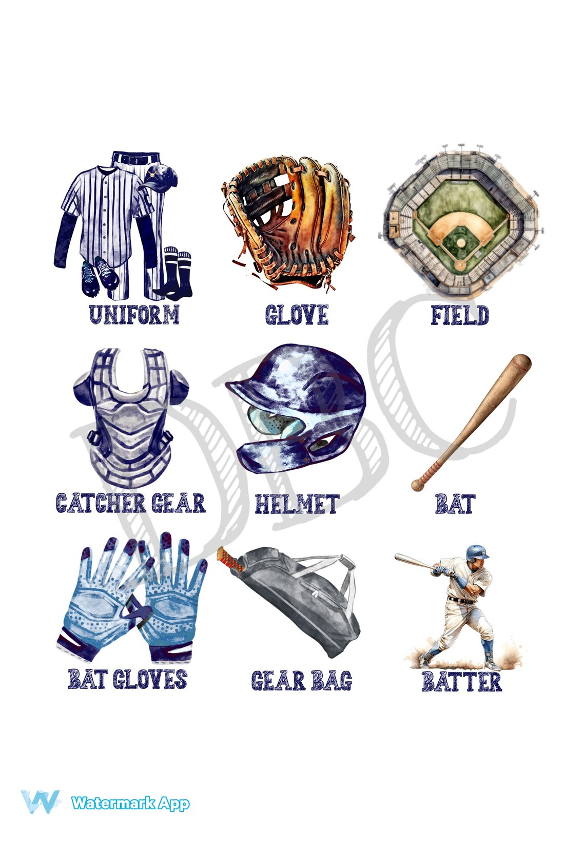 Baseball Collage PNG - Etsy