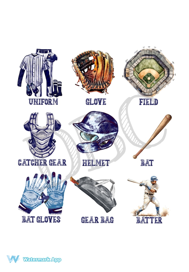Baseball Collage PNG - Etsy
