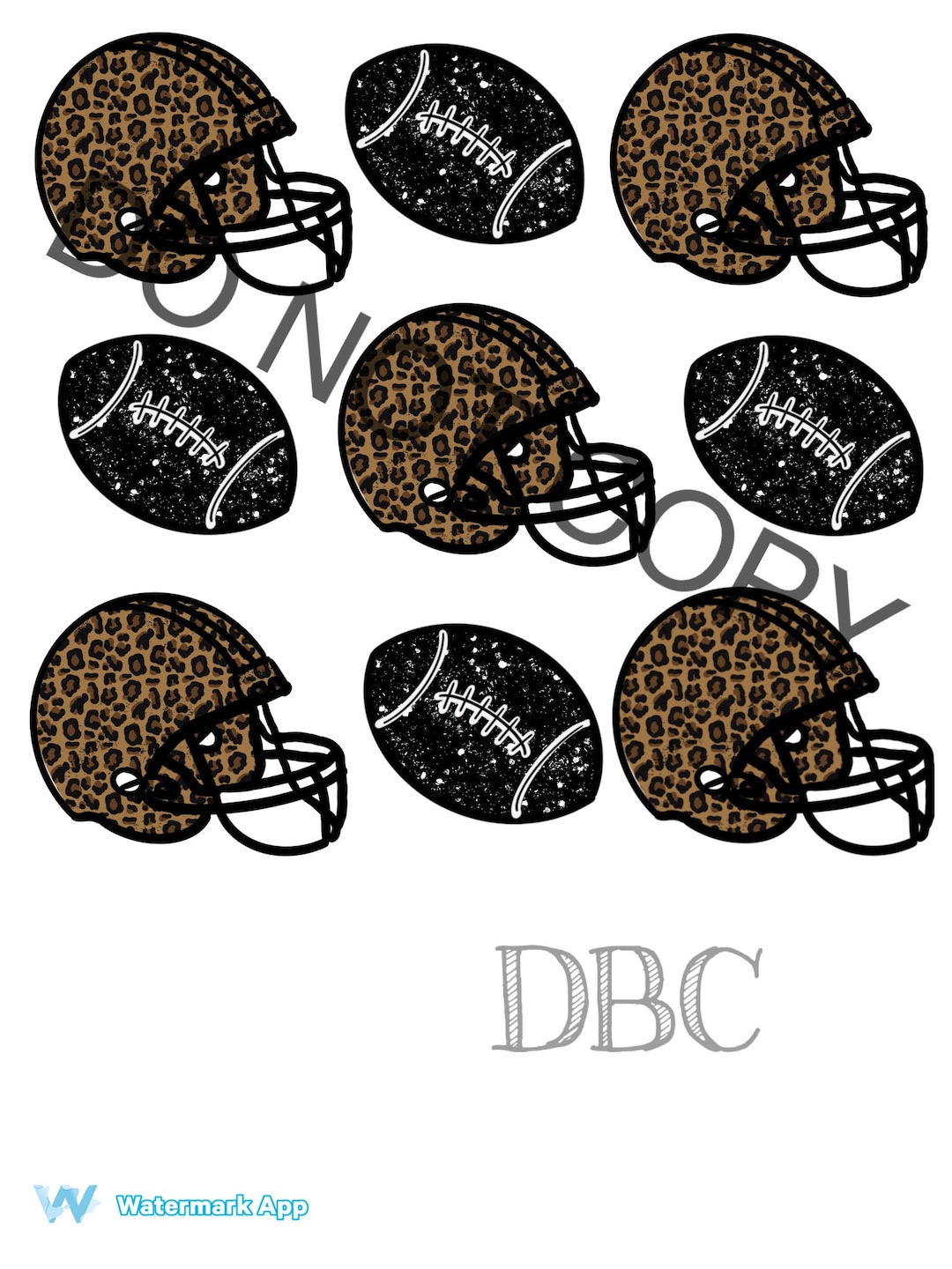 Leopard and Football Png - Etsy