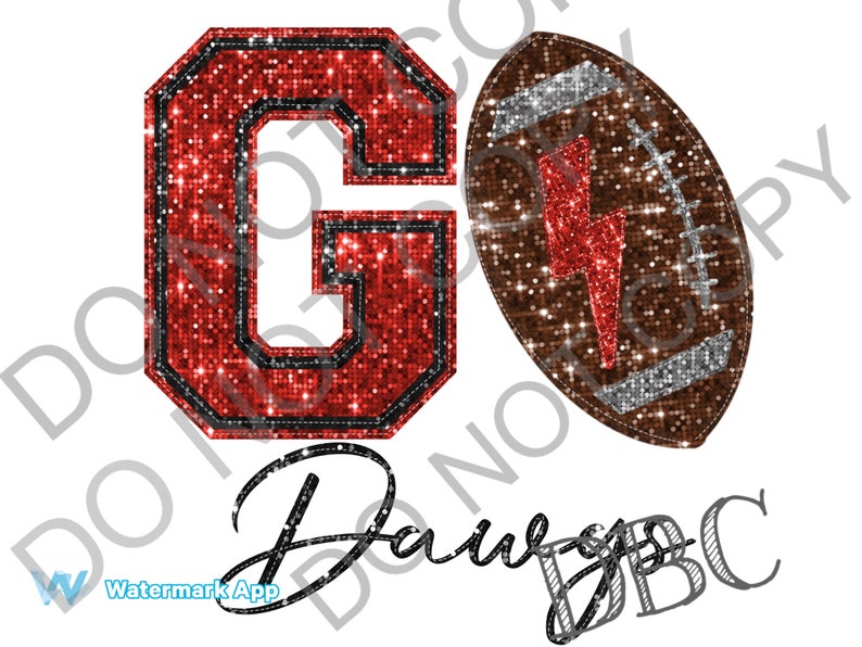 Go Dawgs Faux Sequin PNG Digital Download - Etsy
