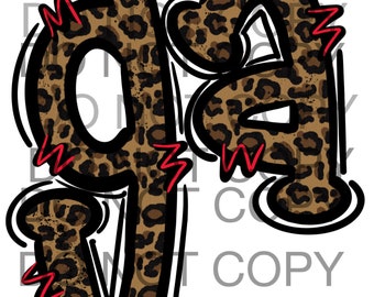 Georgia Bulldogs Dawgs PNG Leopard & Cheetah Sublimation Design ...