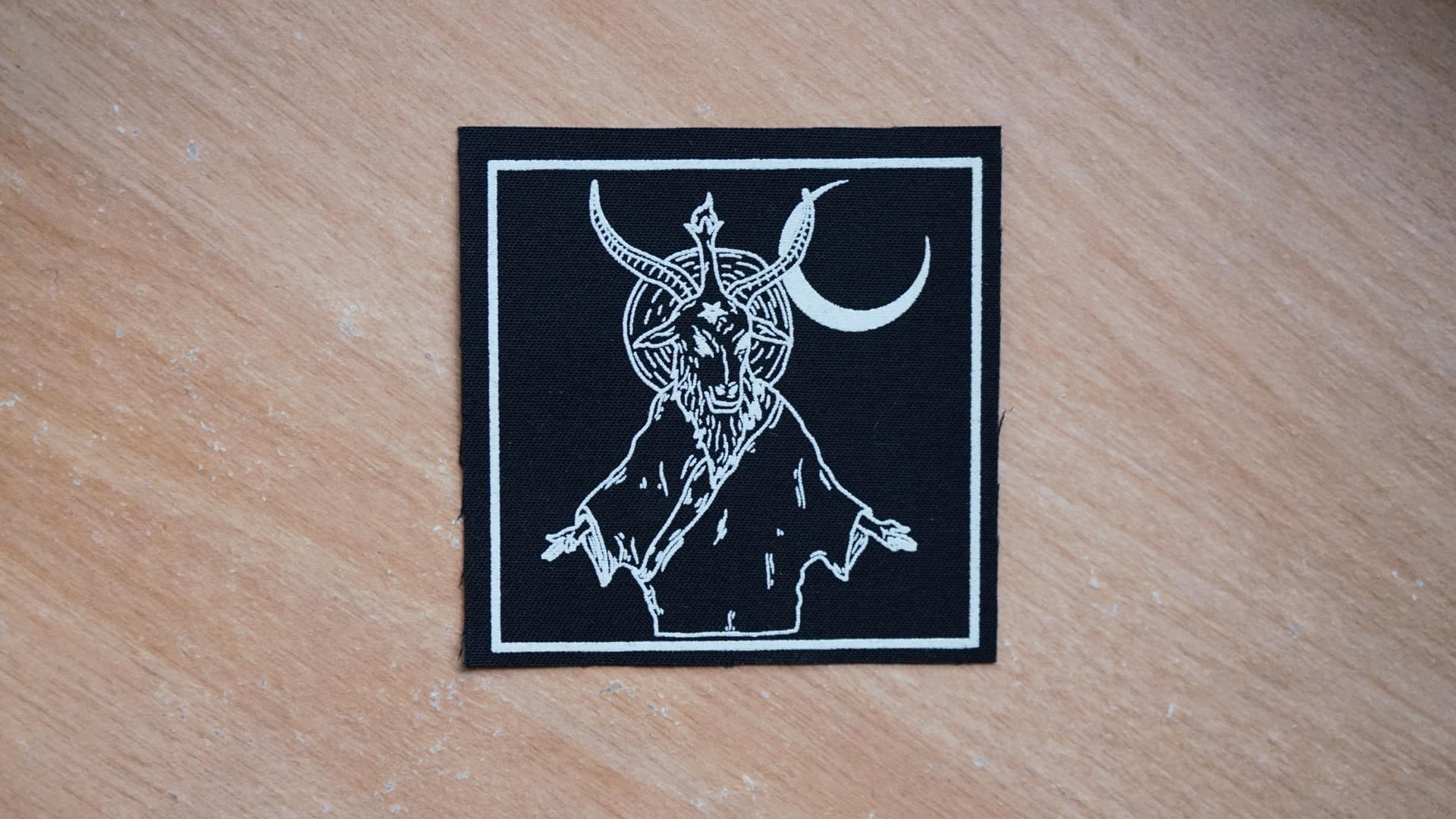 Unholy Wanderer Baphomet Occult Patch 8x8cm Screenprint | Etsy