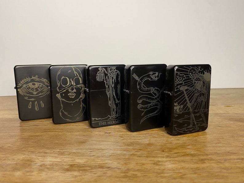 Engraved Snake Lighter Join or Die - Handmade in the UK - Tattoo Occult ...