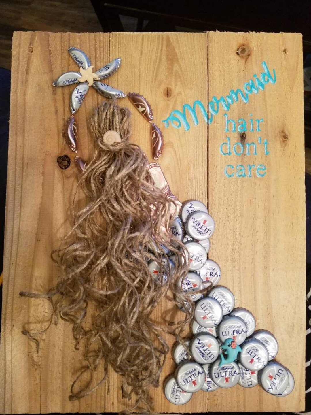 Mermaid Beer Cap Art - Etsy