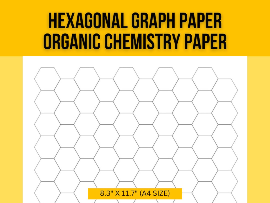 Printable Hexagonal Graph Paper Organic Chemistry Paper Hexagon Paper ...