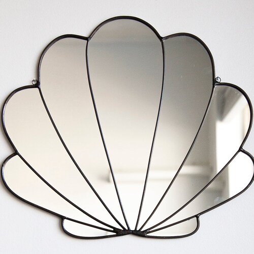 Large Stained Glass Seashell Mirror Mermaid Wall Hanging - Etsy