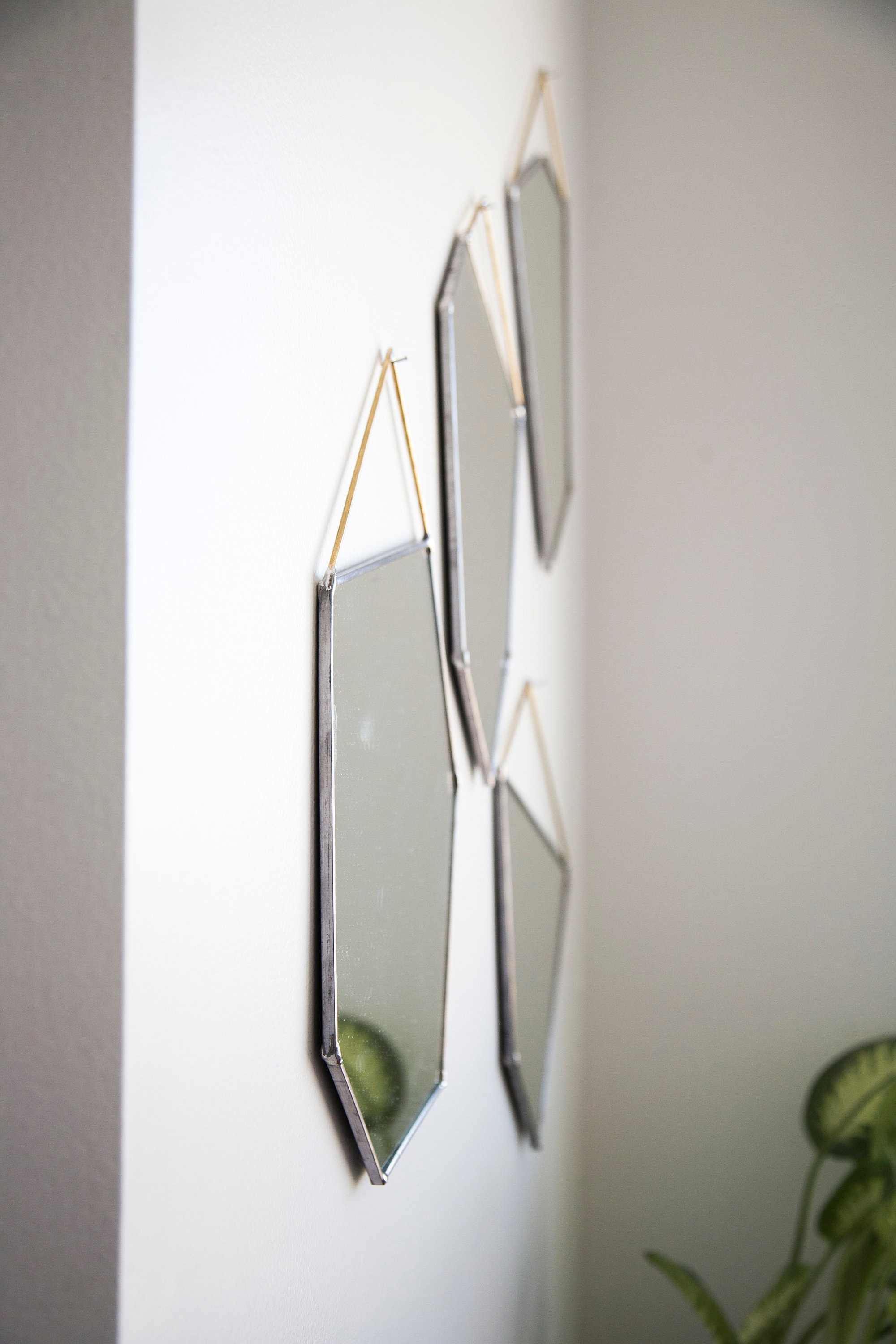 Geo Rock Shape Mirrors 4 Shapes Mirror Hanging Modern - Etsy UK