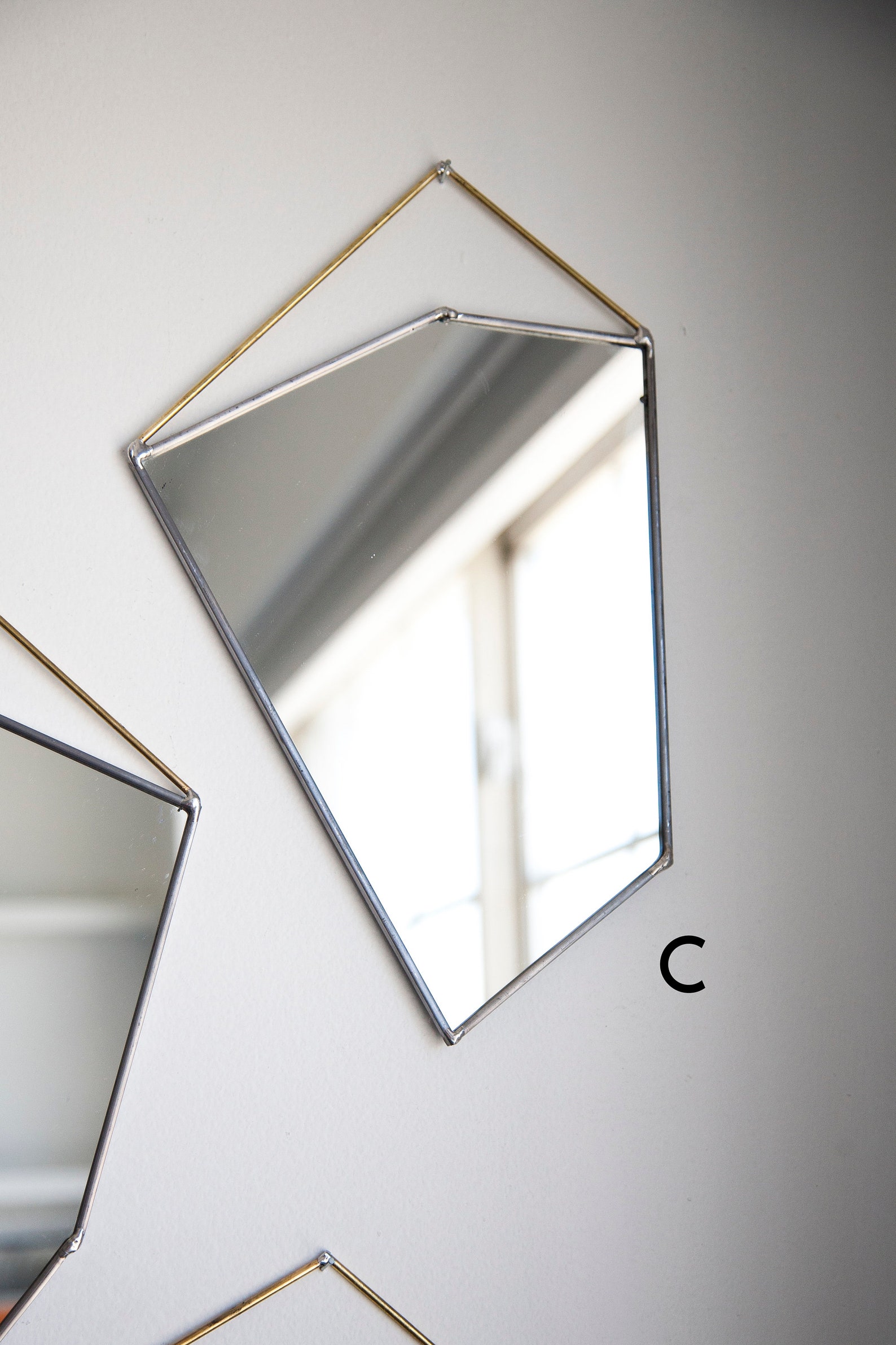 Geo Rock Shape Mirrors 4 Shapes Mirror Hanging Modern - Etsy