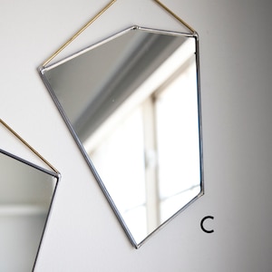 Geo Rock Shape Mirrors (4 Shapes) - Mirror Hanging, Modern Stained ...