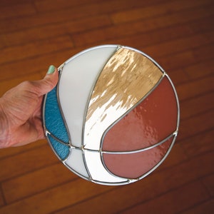 Modern Stained Glass Basketball One-of-a-kind - Etsy