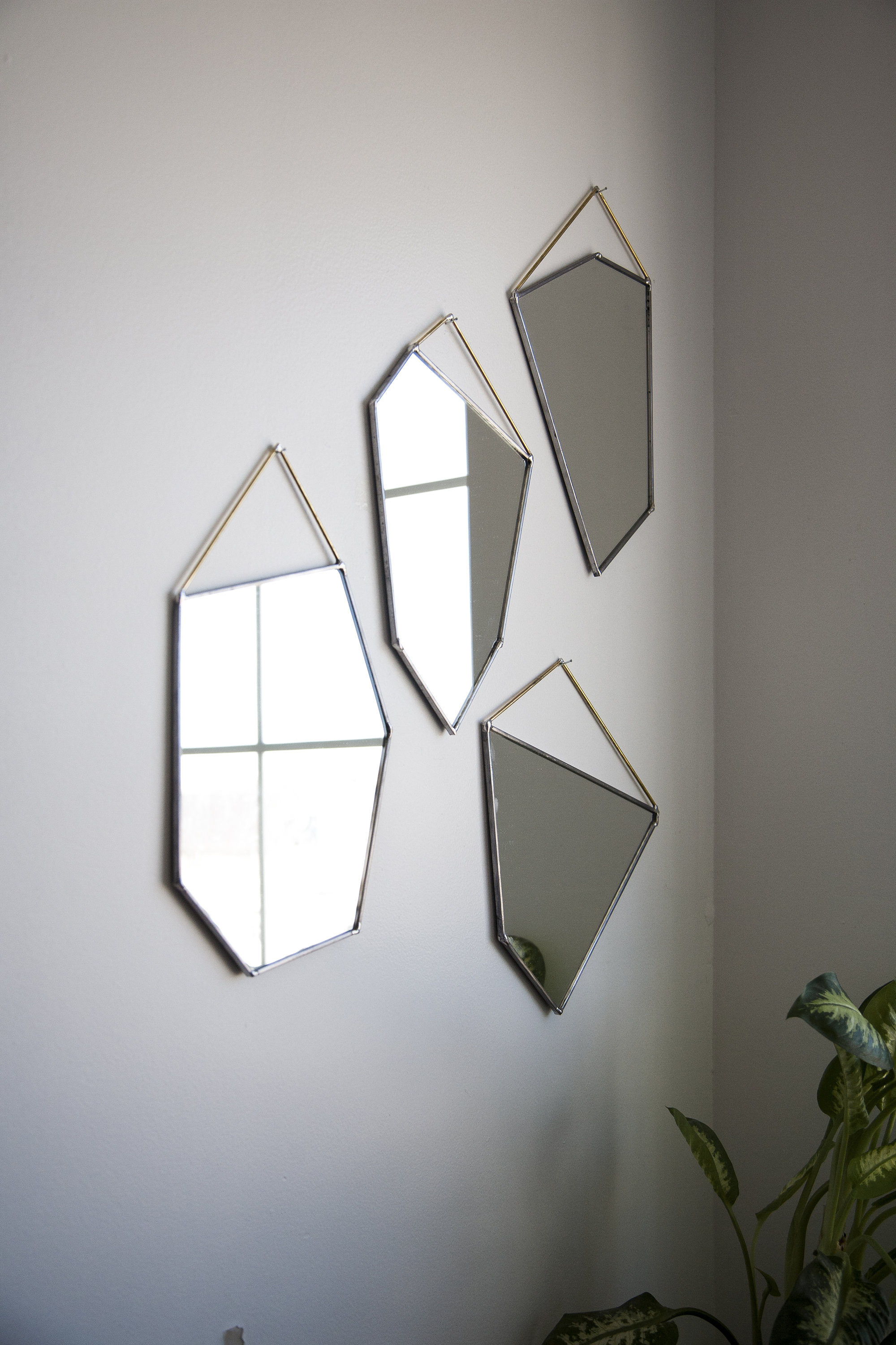 Geo Rock Shape Mirrors 4 Shapes Mirror Hanging Modern - Etsy UK