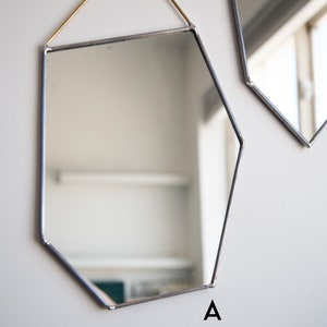 Geo Rock Shape Mirrors (4 Shapes) - Mirror Hanging, Modern Stained ...