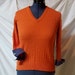 Orange Cable Knit Sweater With Plaid Back Panel and Cuffs - Etsy