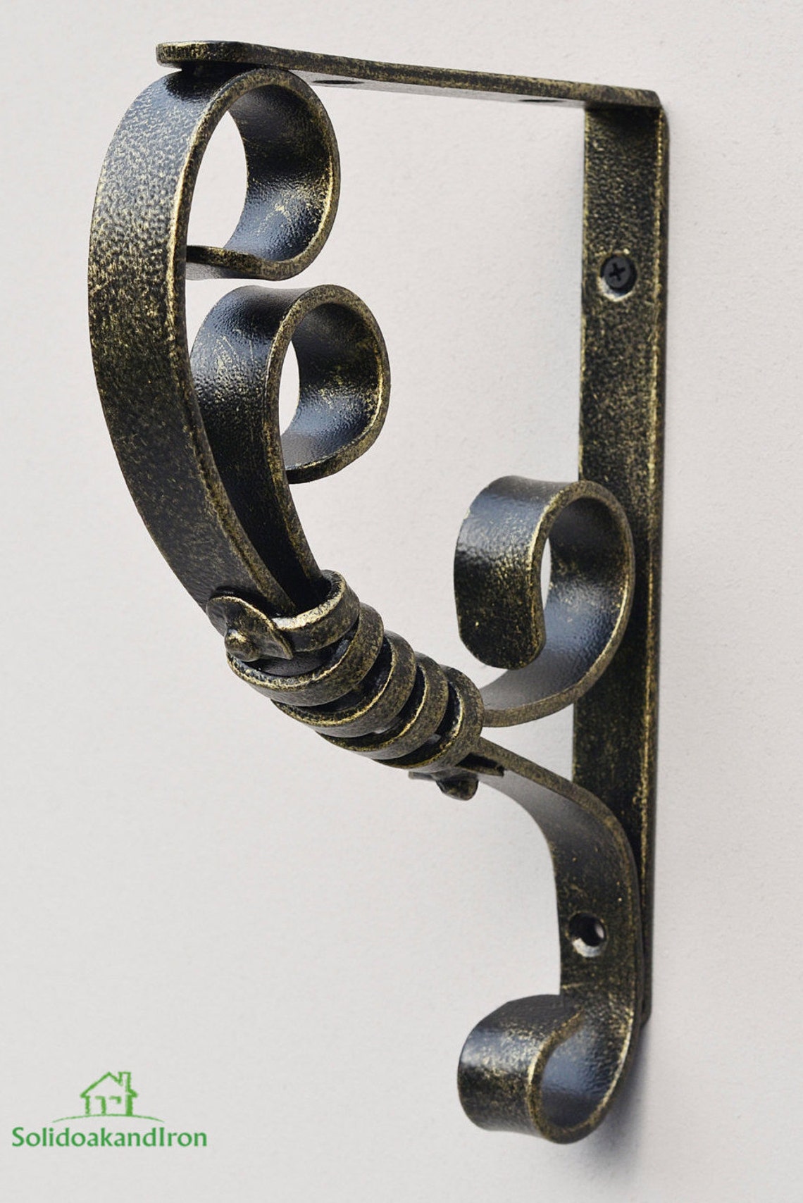 Wrought Iron Shelf Bracket Large Pair - Etsy