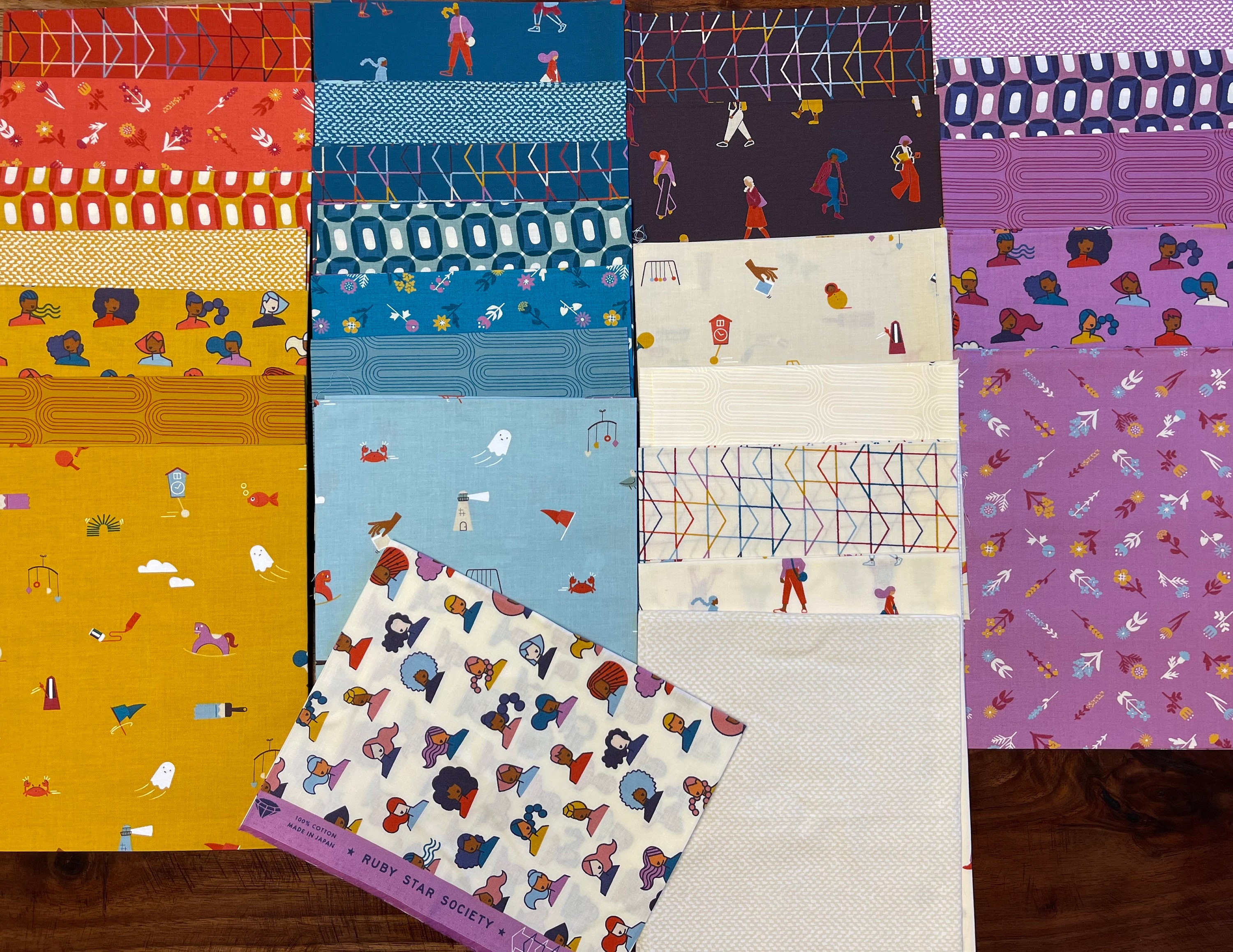 Ruby Star, Moda Fabric, to and Fro by Rashida Coleman Hale FQ Bundle 27 ...