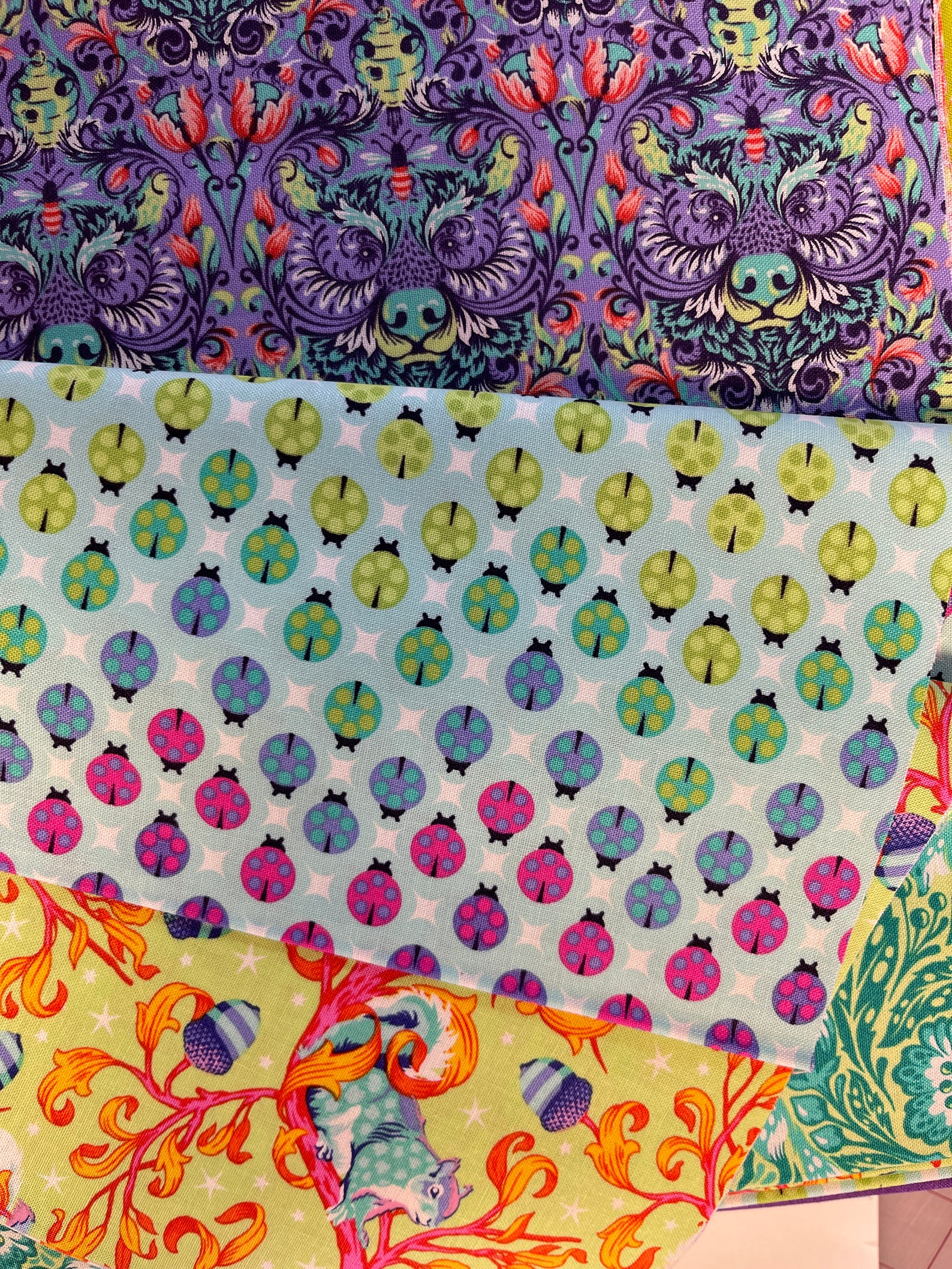 Tula Pink Nutty Quilt Kit, FREE Embroidered Tula Scissor Canvas Tote ...