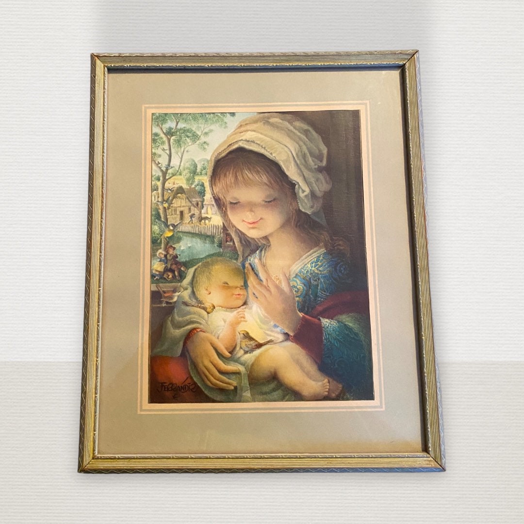 Mother and Child by Juan Ferrandiz Vintage 1970 Framed Print - Etsy