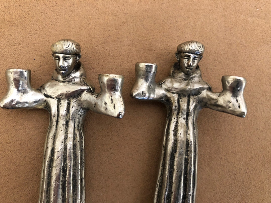 Candle Holders, Monk Candles,religious Candles, Pewter Candle Holders ...
