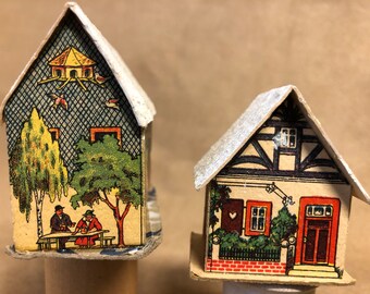 Antique Erzgebirge Miniature Wooden Farm Animals and People C1910, Cow ...