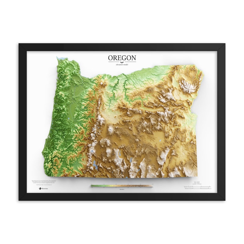 Oregon Topography - Etsy