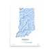 Indiana Hydrological Map Poster - Etsy