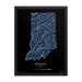 Indiana Hydrological Map Poster - Etsy