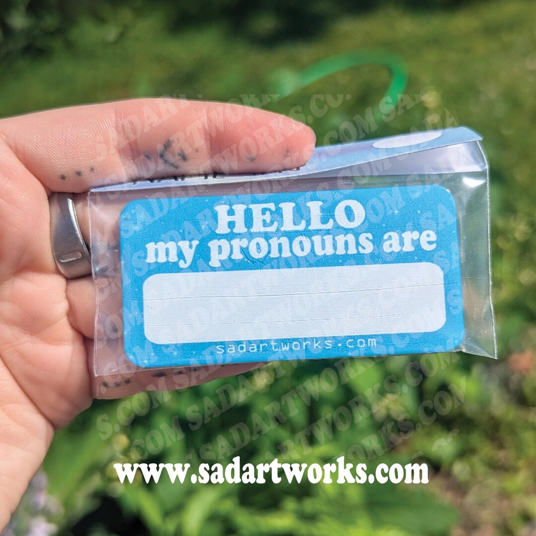 Hello My Pronouns Are - Fill in Name Tag Style Magnet - Etsy Canada