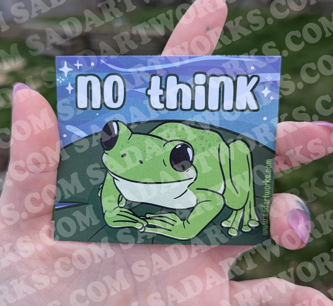 No Think - Vinyl Sticker - Etsy