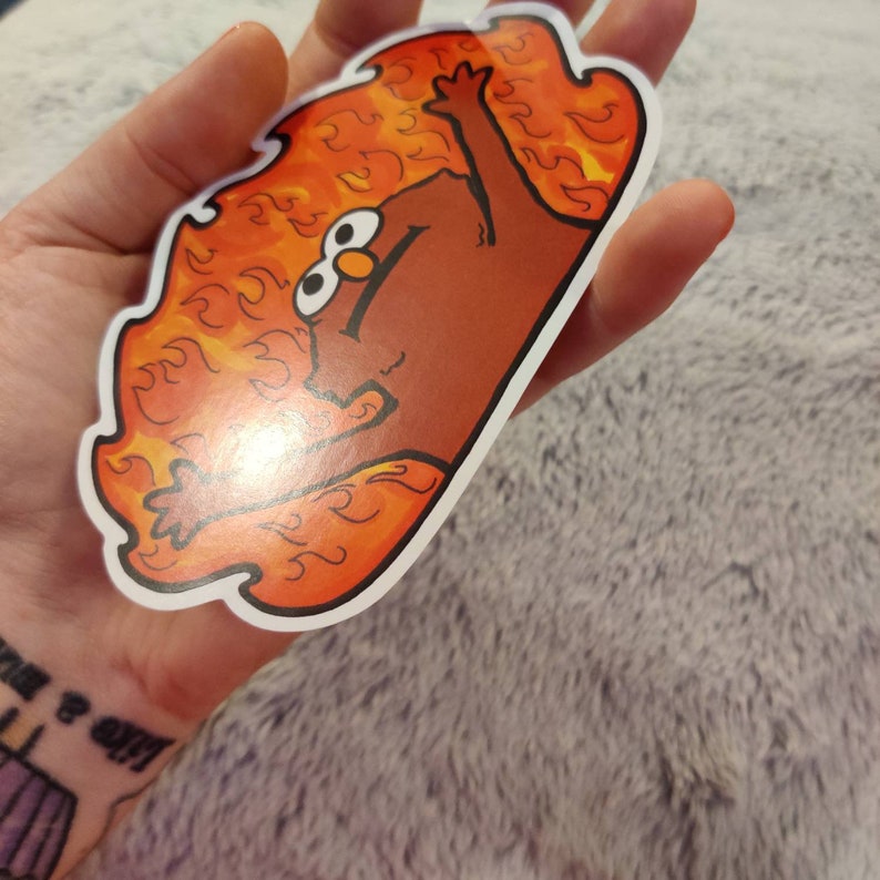Hellmo Embrace the Chaos Elmo Meme Fan Art Sticker | Etsy