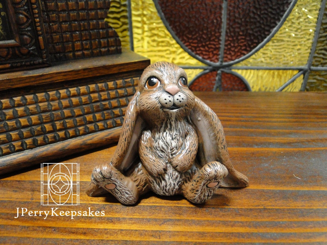 SMALL Adorable Brown Lop Eared Bunny Rabbit Easter Spring Decoration ...