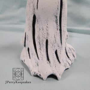 Creepy Hee Hee Ghost Looking up Standing on Skulls Figurine Halloween ...