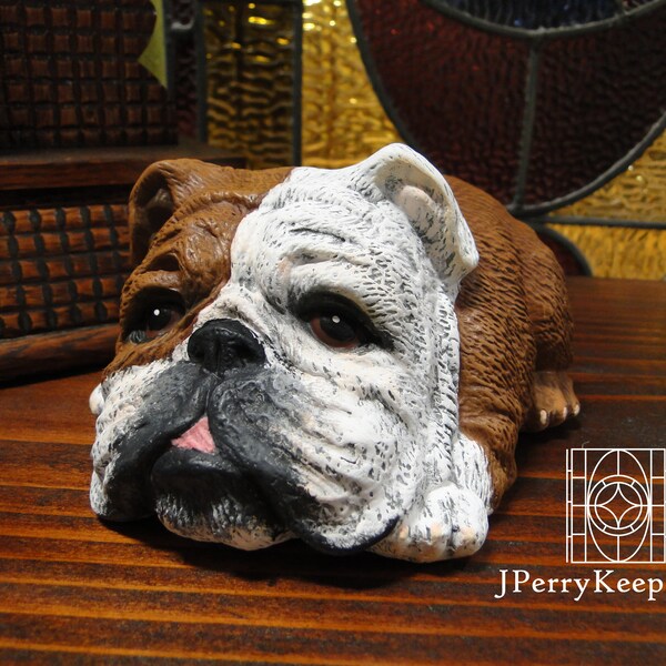 Ceramic Bulldog Figurine - Etsy