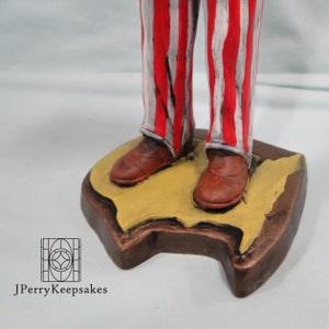 Uncle Sam Figurine, Hand Painted Ceramic Patriotic 4th of July Figure ...