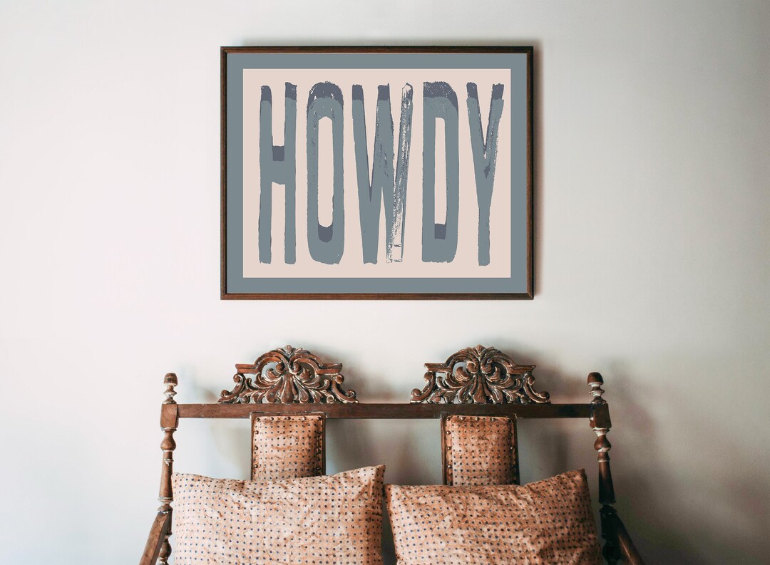 Howdy Typography Art Print Howdy Print Digital Download - Etsy