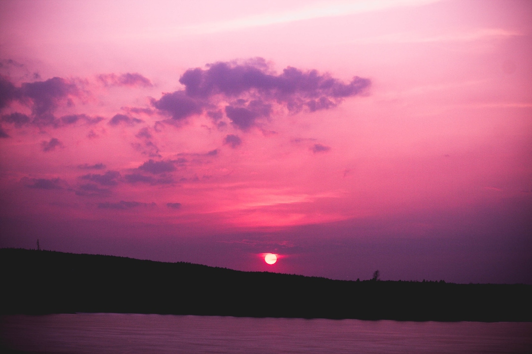 Pink Sunset Lake Photograph Digital Download Sky Purple Clouds ...
