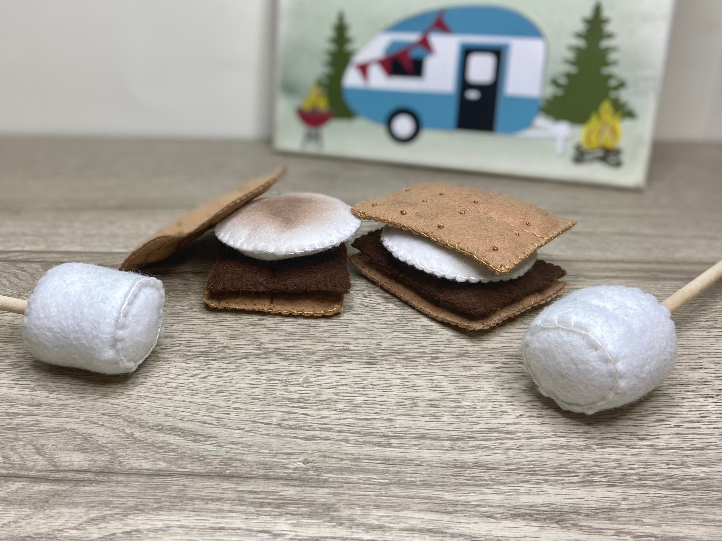 S’mores Playset Ll Felt Food Ll Felt S’mores Ll Pretend Play Ll Toddler ...