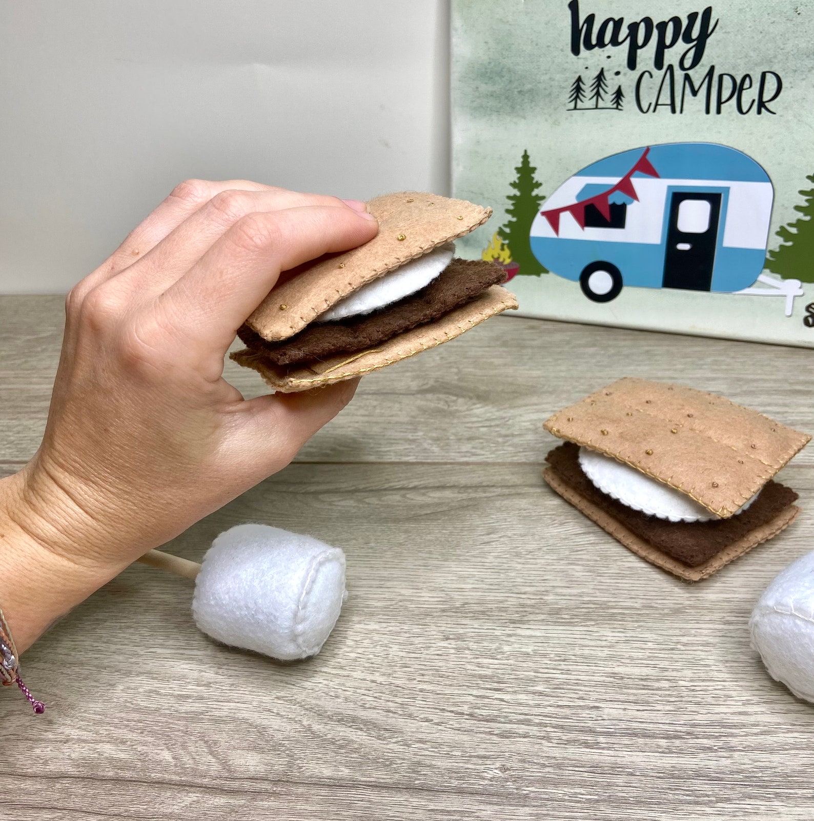 S’mores Playset Ll Felt Food Ll Felt S’mores Ll Pretend Play Ll Toddler ...