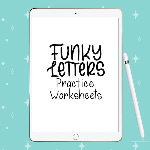 Funky Style Hand Lettering Practice Sheets Bouncy Lettering - Etsy