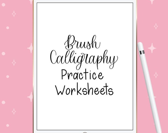 A Z Brush Lettering Worksheets: Lowercase Alphabet for Large Brush Pens ...