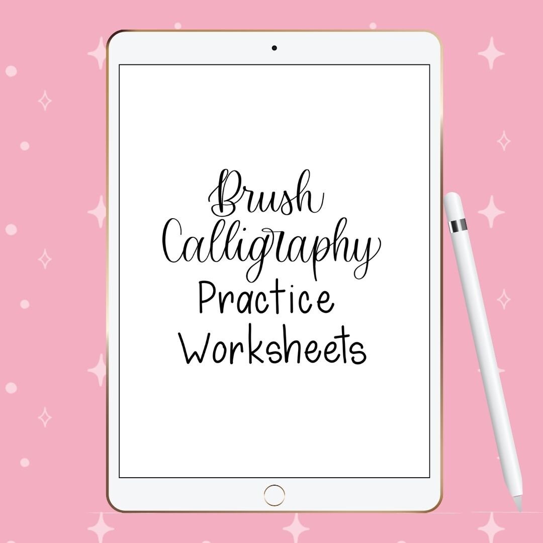 Brush Calligraphy Practice Sheets, Calligraphy Worksheets, Brush ...