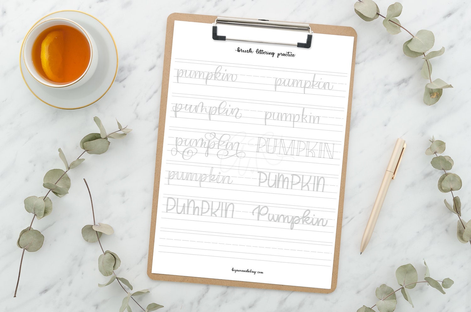 Fall Words Lettering Practice Sheets PDF, Instant Download, 10 Styles ...