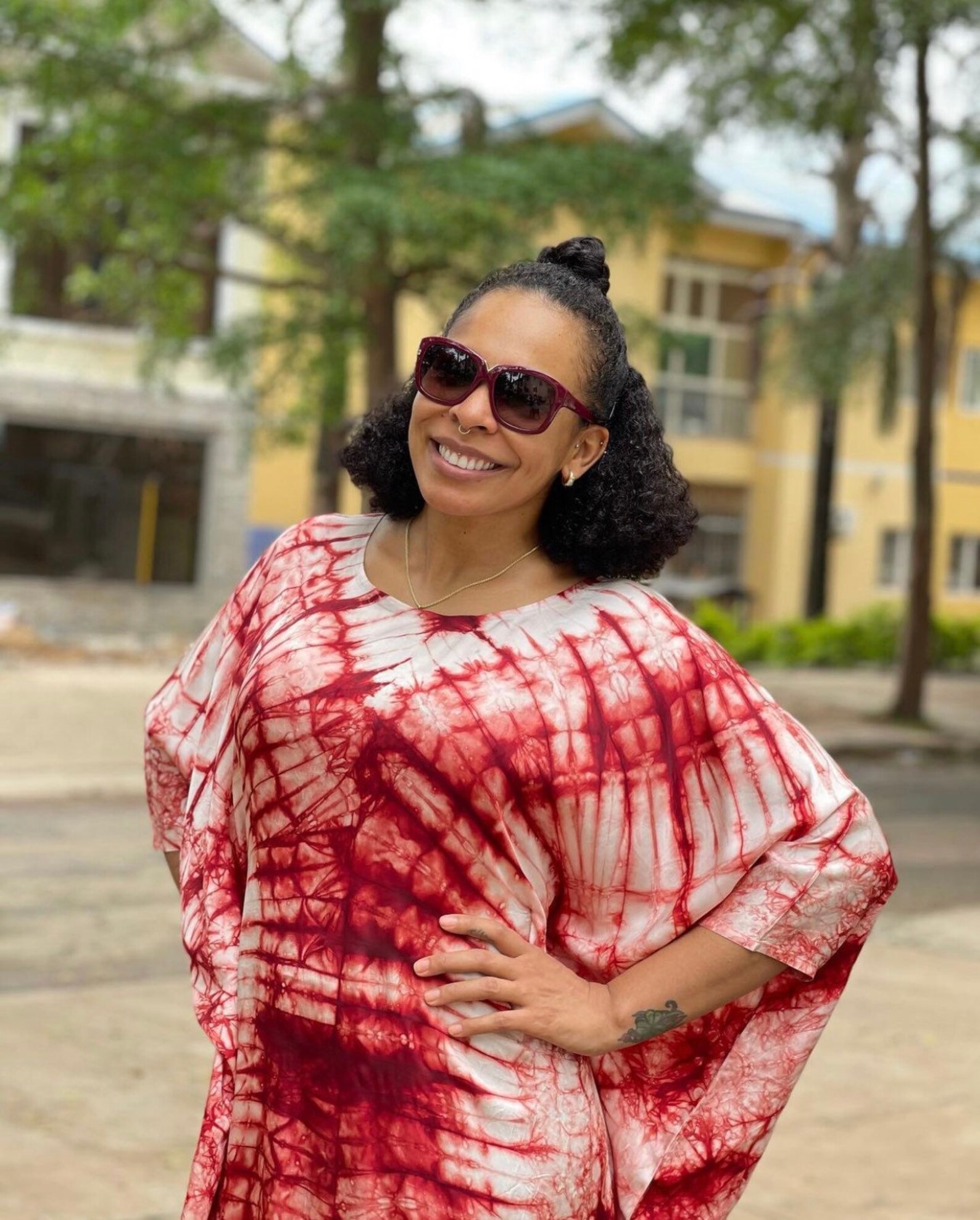 OLORI Adire, Tie & Dye, Silk Maxi Dress, Adire Dress, Adire Bubu ...