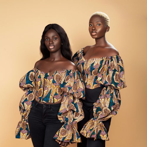 Ankara Tee Shirt Crop Top African Print Crop Top Festival Etsy
