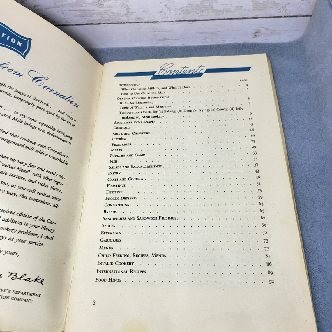 Carnation Cook Book 1946 Mary Blake, Cocktails, Soup, Pastry, Bread ...