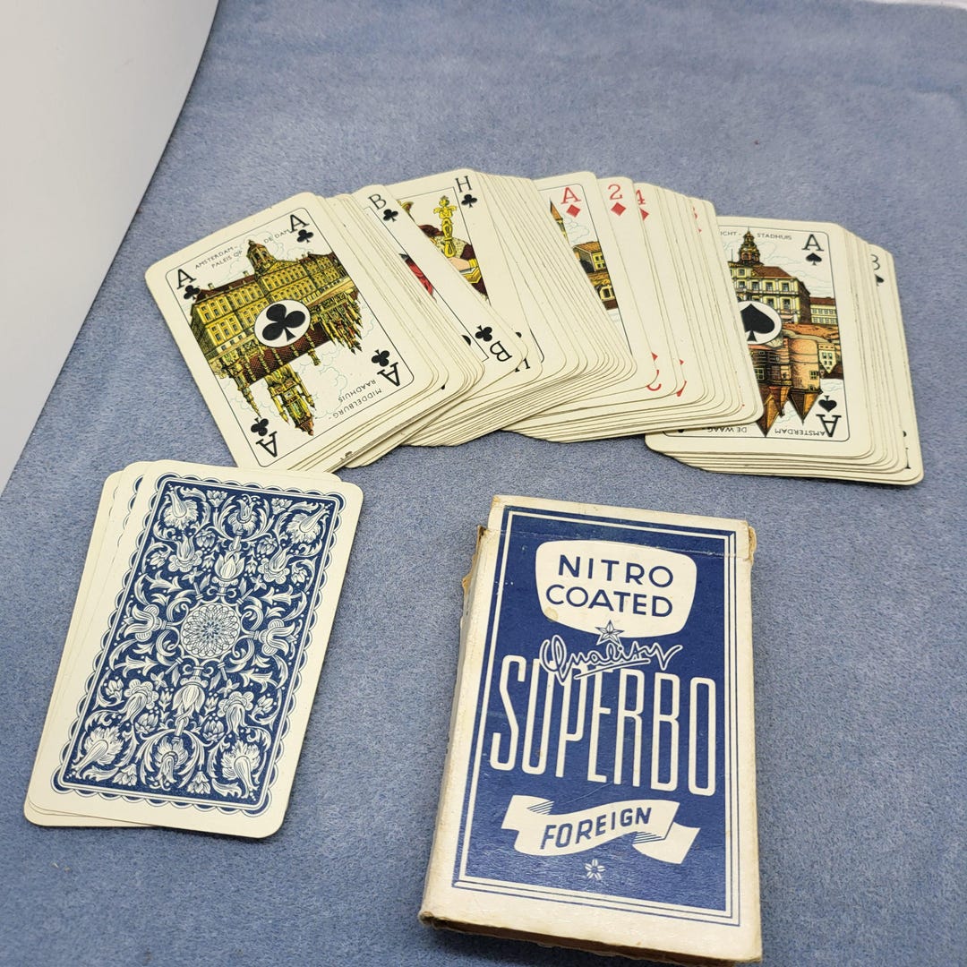 Netherlands Superbo Playing Cards Foreign Bridge Instructions - See ...