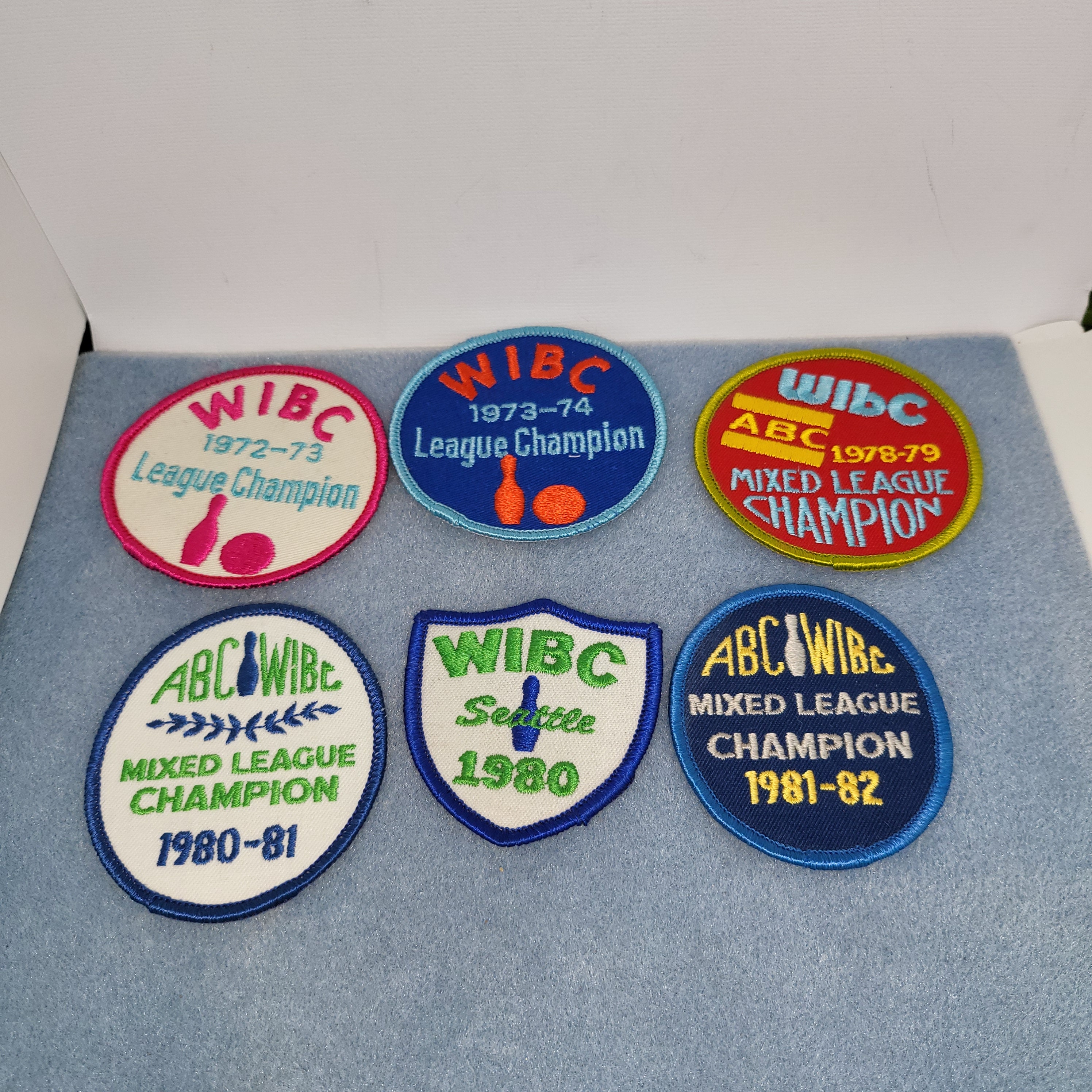 ABC WIBC Bowling Mixed League Champion Patches Vintage See Photos and ...